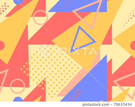 80s geometric seamless pattern with memphis... - Stock Illustration ...