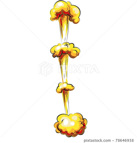 Vector bomb blast with fire and smoke explosion...-插圖素材 [78646938 ...