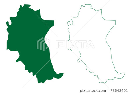 Parbhani district (Maharashtra State,... - Stock Illustration [78648401 ...