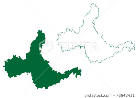 Sehore district (Madhya Pradesh State, Bhopal... - Stock Illustration ...
