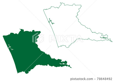 Thrissur district (Kerala State, Republic of... - Stock Illustration ...