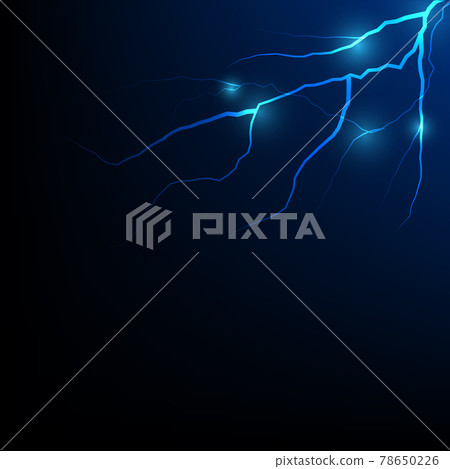 Isolated blue thunderstorm on the black... - Stock Illustration ...