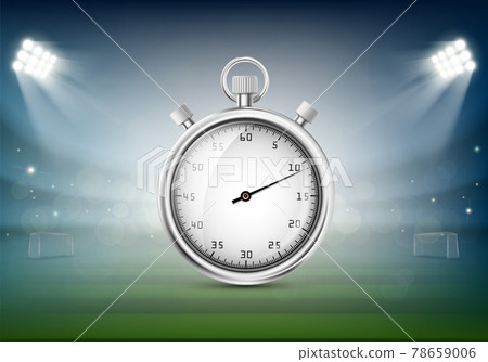 Sports stopwatch on the football field - Stock Illustration [78659006 ...