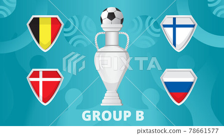 Group B of European football 2020 tournament... - Stock Illustration ...