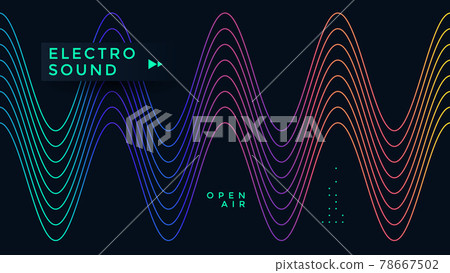 Music wave poster design. Electronic Sound - Stock Illustration ...