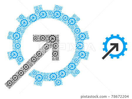 Cog Integration Recursive Icon Mosaic - Stock Illustration [78672204 ...