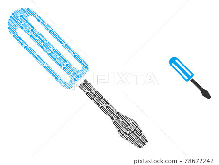 Screwdriver Recursion Icon Composition - Stock Illustration [78672242 ...