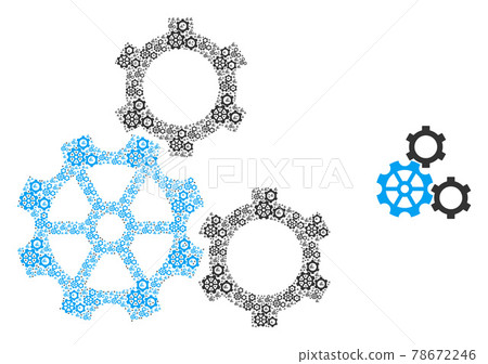 Gears Fractal Icon Collage - Stock Illustration [78672246] - PIXTA