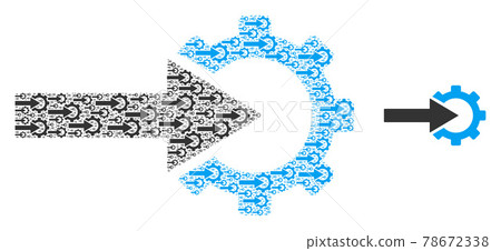 Cog Integration Fractal Icon Composition - Stock Illustration [78672338 ...