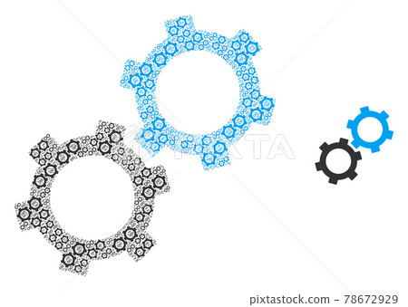 Gears Fractal Icon Collage - Stock Illustration [78672929] - PIXTA