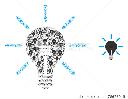 Light Bulb Recursion Icon Collage - Stock Illustration [78672946] - PIXTA