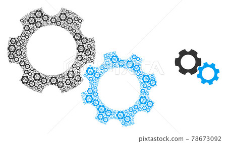 Gears Recursion Icon Collage - Stock Illustration [78673092] - PIXTA