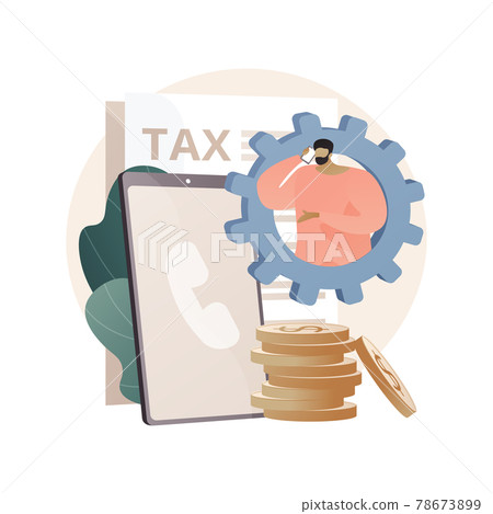 Phone tax filing abstract concept vector... - Stock Illustration ...