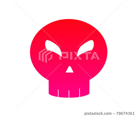 Skull mark (red) - Stock Illustration [78674361] - PIXTA