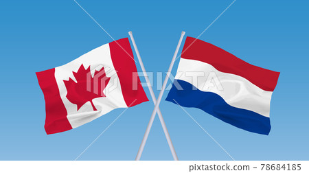 Canadian and Dutch flags - Stock Illustration [78684185] - PIXTA