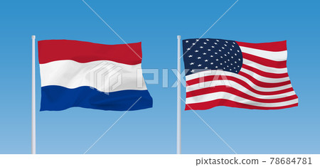 American and Dutch flags - Stock Illustration [78684781] - PIXTA