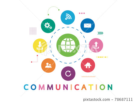 Vector illustration of a communication concept.... - Stock Illustration ...