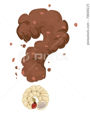 Rhinoceros Beetle Question Mark Illustration - Stock Illustration ...