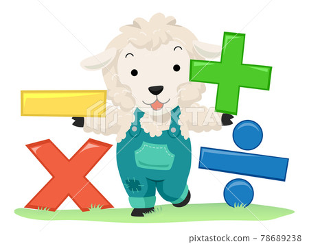 Farm Animals Sheep Math Operators Illustration - Stock Illustration ...