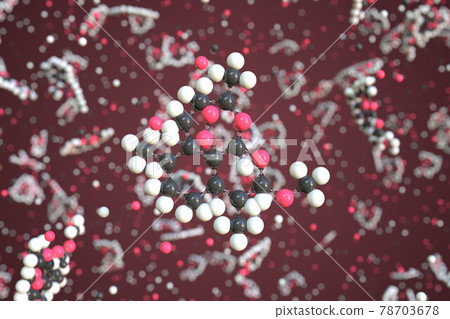Artemether molecule. Conceptual molecular... - Stock Illustration ...