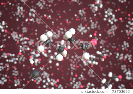 Butyraldehyde molecule, conceptual molecular... - Stock Illustration ...