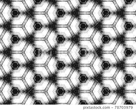 Seamless hexagon pattern, abstract black and... - Stock Illustration ...