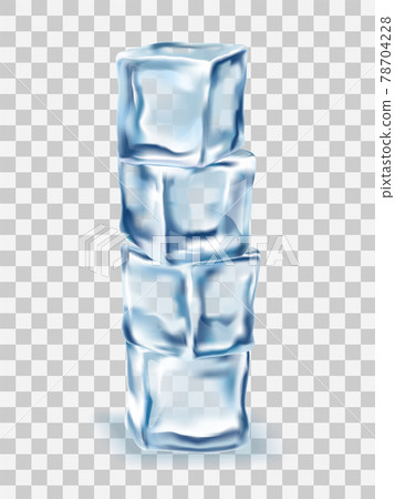 Ice Cubes Block concept on transparency... - Stock Illustration ...