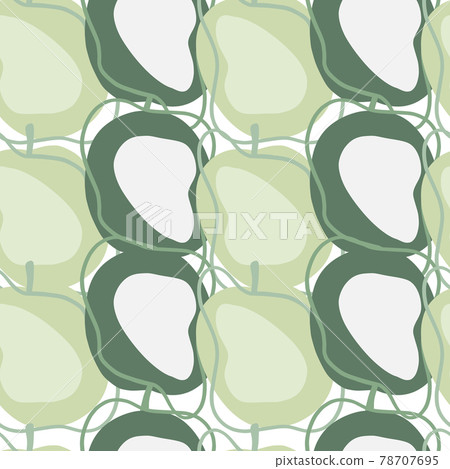 Geometric style food seamless pattern with pale... - Stock Illustration ...