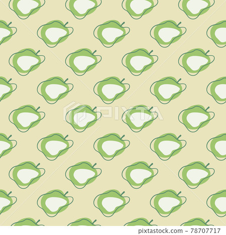 Contoured green modern abstract apples seamless... - Stock Illustration ...
