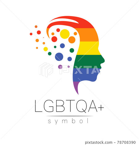 Vector LGBTQA logo symbol. Pride flag... - Stock Illustration [78708390 ...