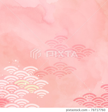 Cute pink Japanese style background - Stock Illustration [78717760] - PIXTA