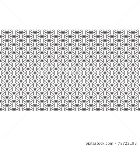Japanese pattern / background Kikyo hemp leaf line - Stock Illustration ...