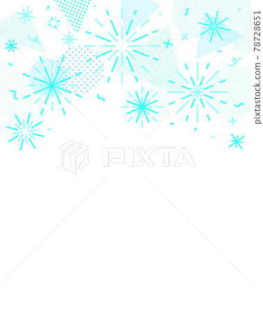 Simple and cute fireworks background frame - Stock Illustration ...