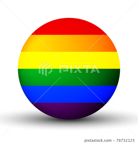 Glass light ball with flag of LGBT. Round... - Stock Illustration ...
