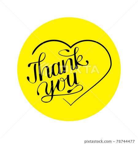 Round Thank you sticker - Stock Illustration [78744477] - PIXTA