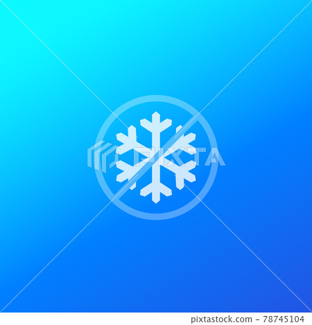 no frost icon with snowflake, vector sign-插圖素材 [78745104] - PIXTA圖庫