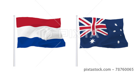 Dutch and Australian flags - Stock Illustration [78760065] - PIXTA