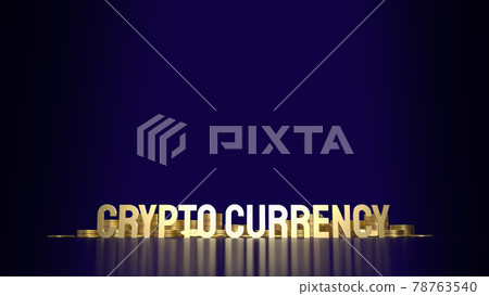 The gold text crypto currency for business... - Stock Illustration ...