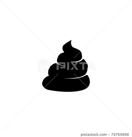 Excrement, Poop, Animal Shit. Flat Vector Icon... - Stock Illustration ...