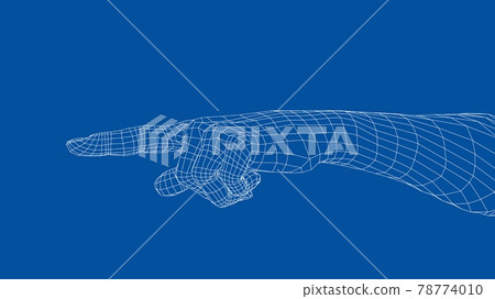 Human hand point with finger. Vector - Stock Illustration [78774010 ...