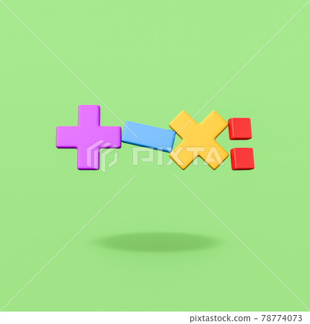 Math Operators on Green Background - Stock Illustration [78774073] - PIXTA