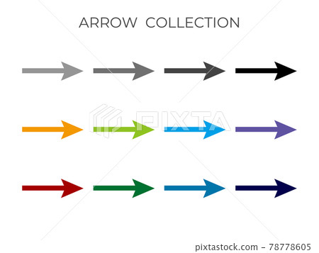 Easy-to-use simple color arrow set - Stock Illustration [78778605] - PIXTA