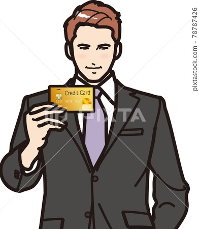 Man with credit card - Stock Illustration [78787426] - PIXTA