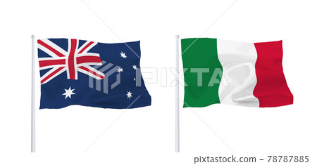 Flags of Italy and Australia - Stock Illustration [78787885] - PIXTA