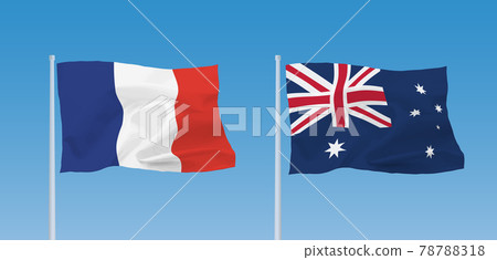 French and Australian flags - Stock Illustration [78788318] - PIXTA