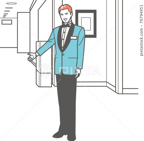 hotel man, hotel, hotels - Stock Illustration [78794951] - PIXTA