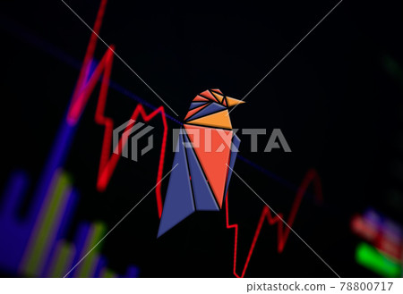 Ravencoin RVN Cryptocurrency. coin growth chart... - Stock Illustration ...