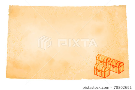 Old paper with a treasure chest - Stock Illustration [78802691] - PIXTA