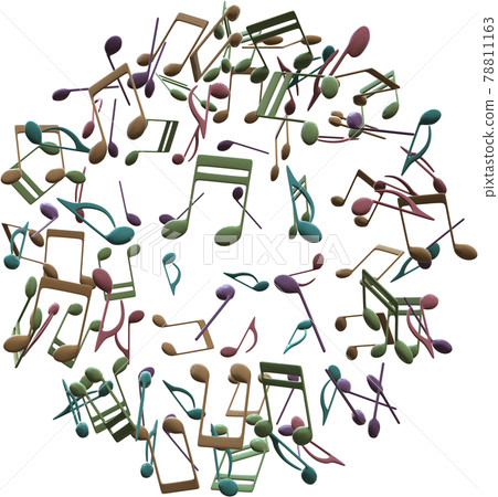 Musical note earth colorful large CG... - Stock Illustration [78811163 ...