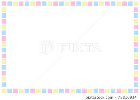 Simple and cute pastel color square frame material - Stock Illustration ...